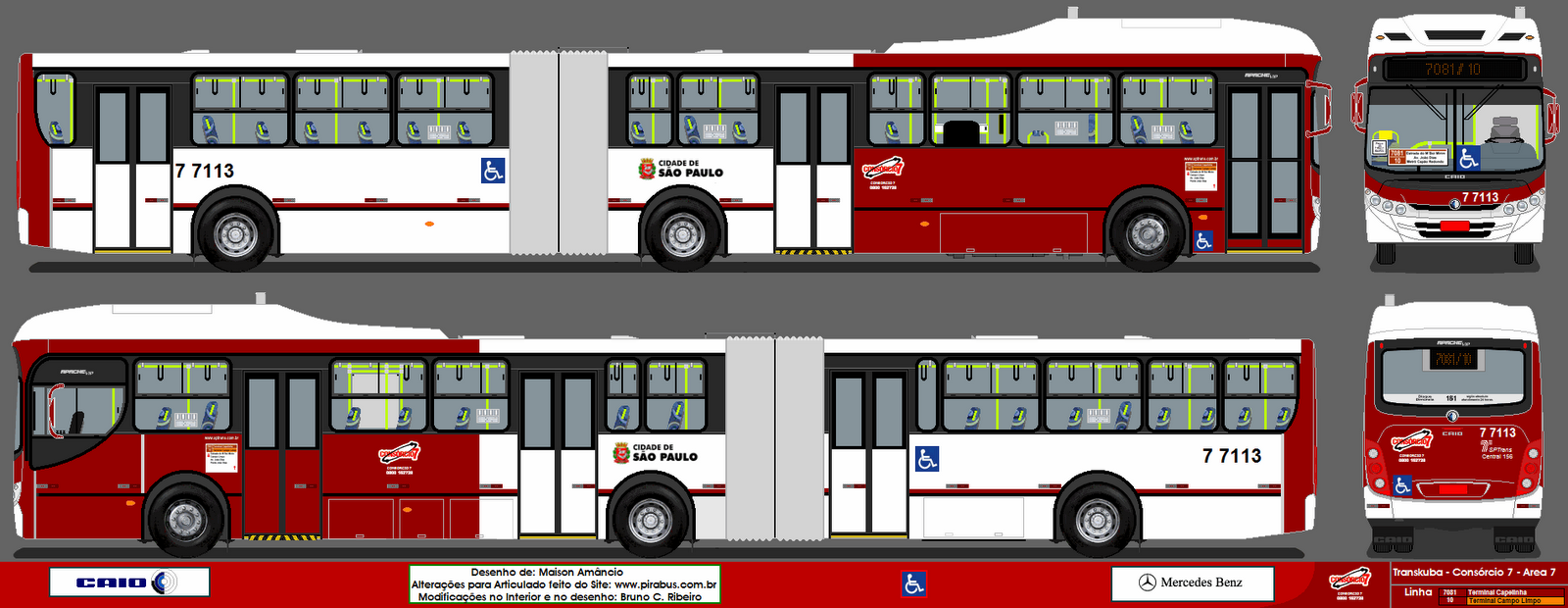 SPBus Desenhos: Apache Vip II Articulado