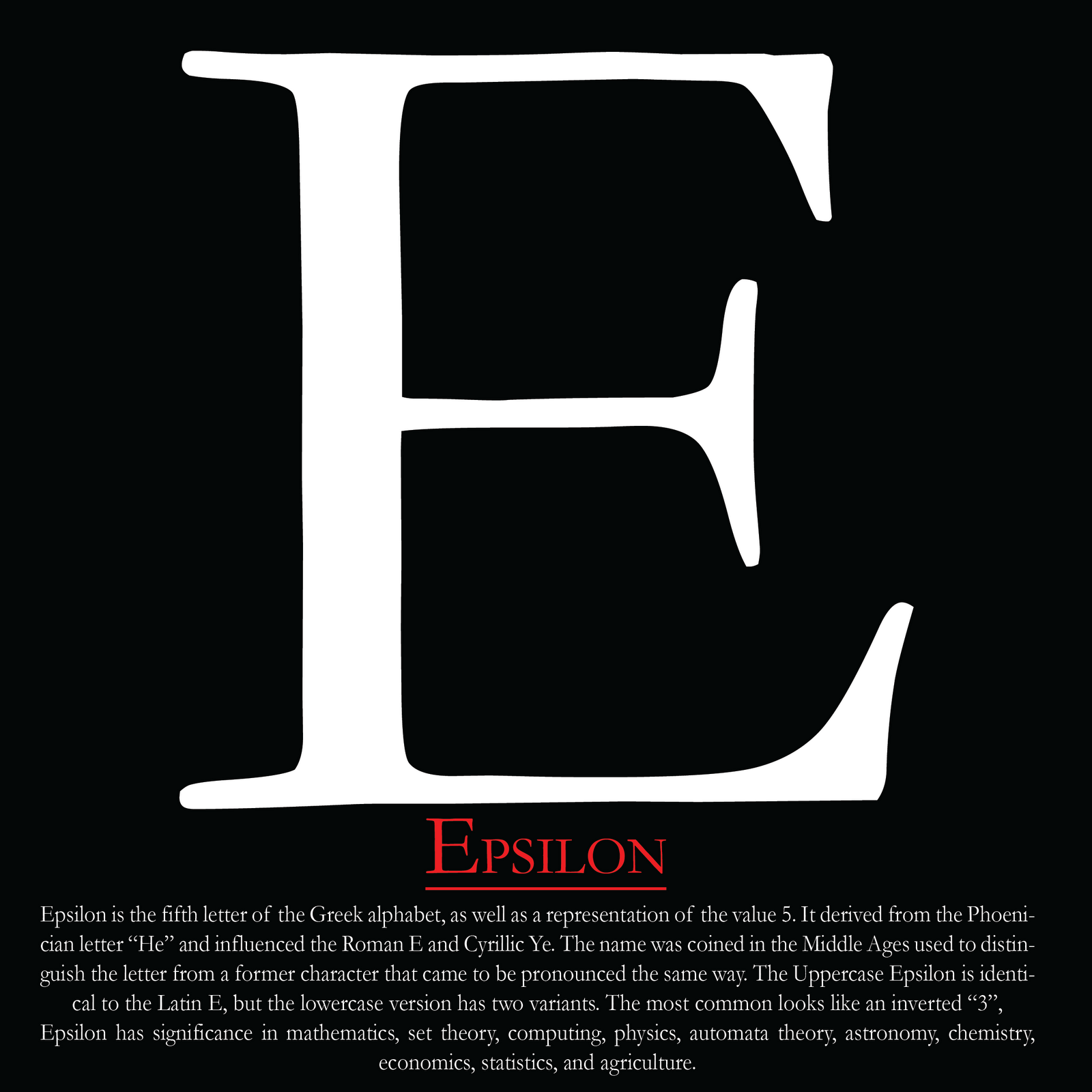 Typography: Greek Letter : Epsilon