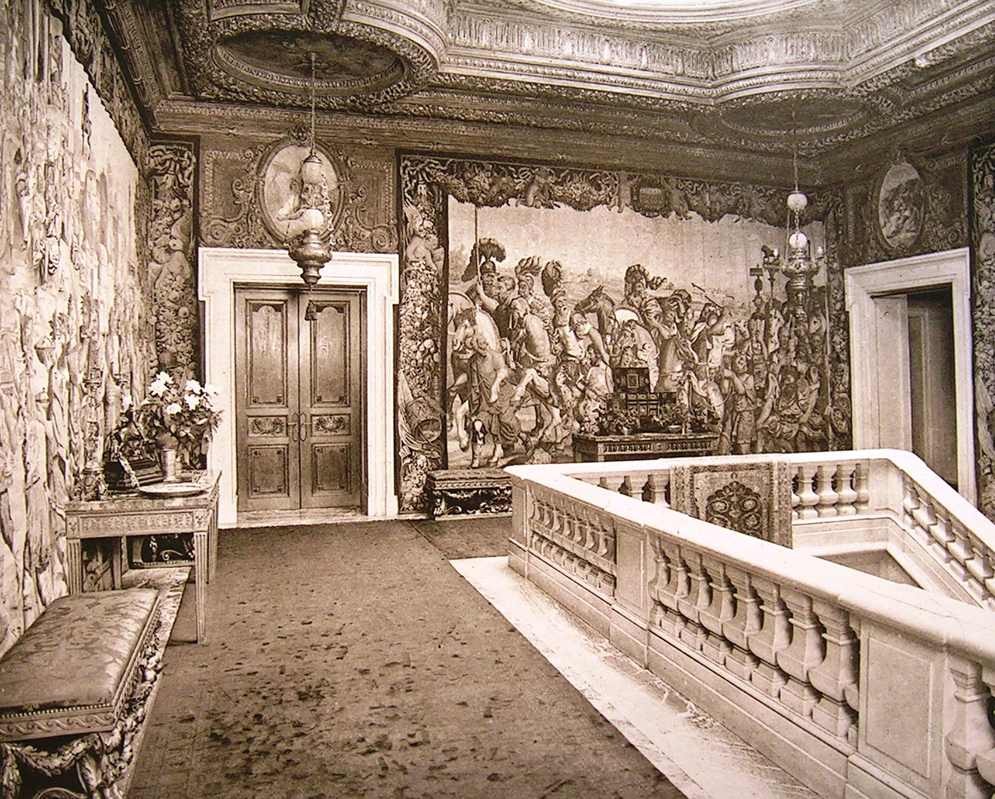 Mansions of the Gilded Age: Entrance Hall and Staircase William A ...