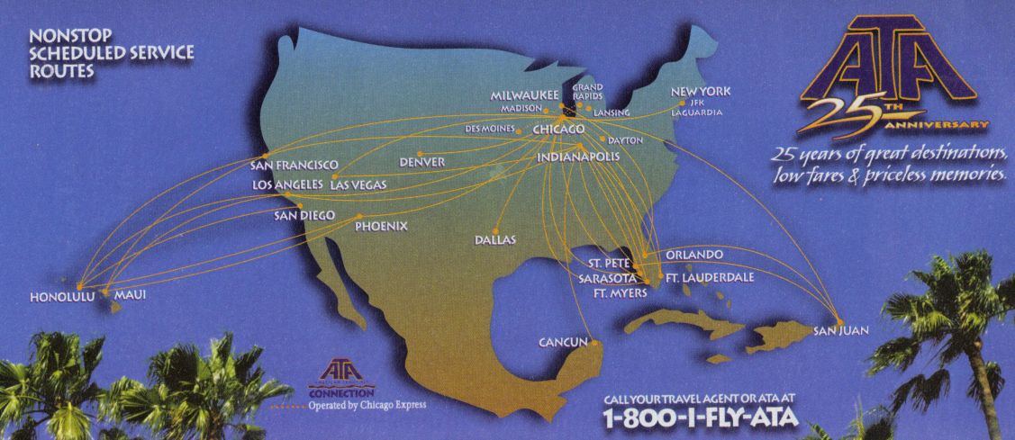 Airline memorabilia: ATA (1998)