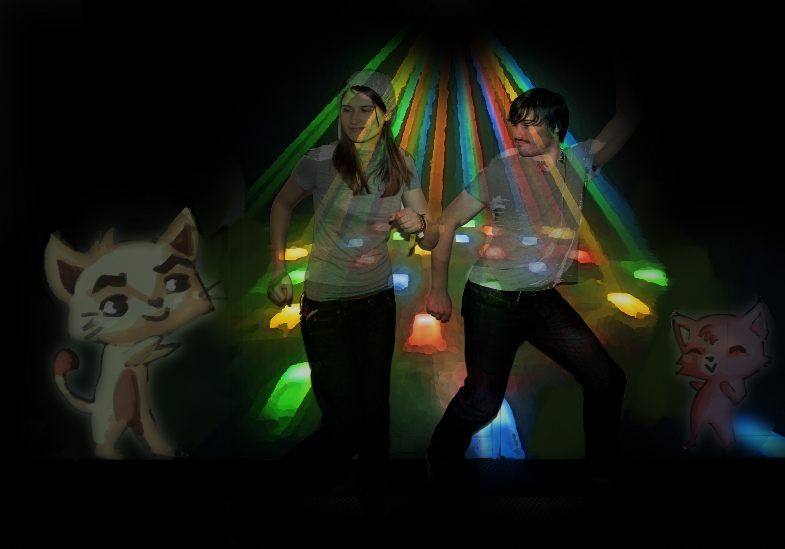 Lumen Soup: Animation Theatre: Disco dancing.