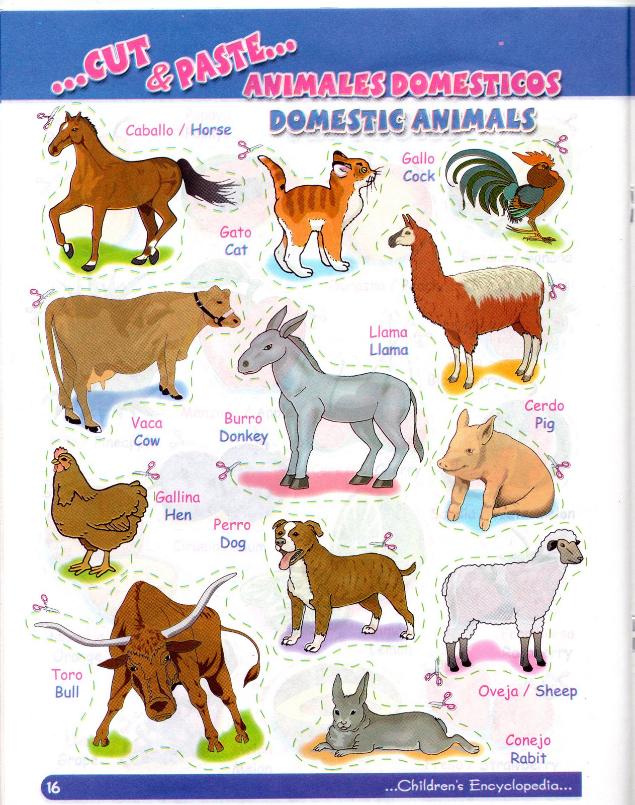 croptop handmade: Cut and paste mi libro para, recortar, animales ...