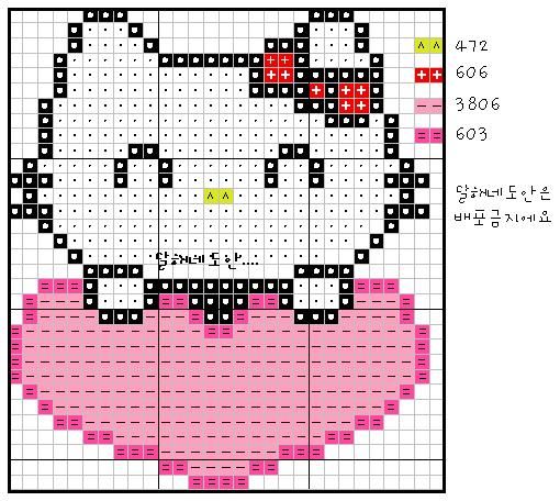 Chart -- Cross stitch Hello kitty ~ Art-handmade-DIY