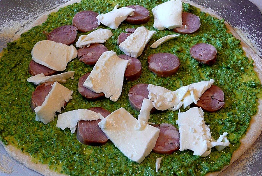 Living the life in Saint-Aignan: Radish-leaf pesto pizza