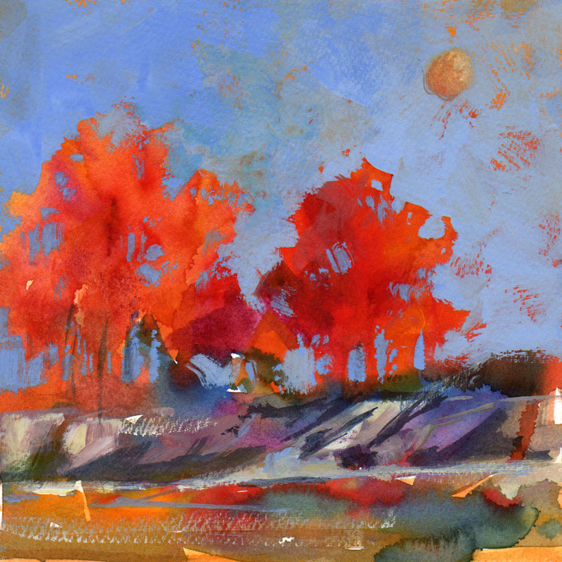 Sharon Lynn Williams' Art Blog: "A Splash of Fall", watercolor and ...