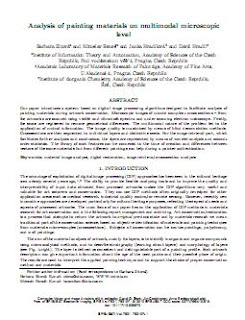 Art Conservation Research: Article: Analysis of painting materials (2010)