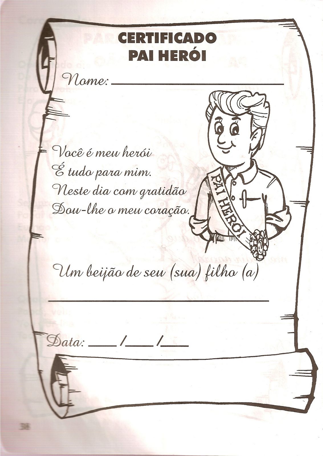 Carta para o Papai no Dia dos Pais - Diy Artes e Mimos