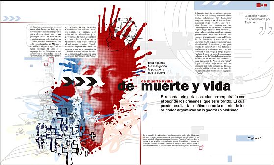 F R A N T I C: Doble página para revista (boceto)