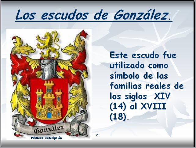 La_paulita_linda: El 1º escudo de González.