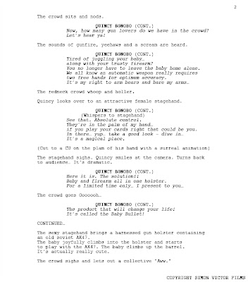 Quincy Bonobo - Gigolo Magnifico: Quincy Hosting TV Show - Sample Script