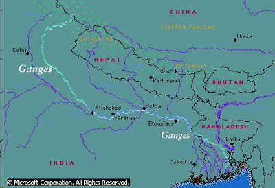 Ganges River: Location of Ganges