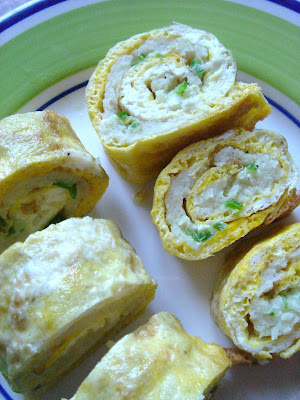 East meets West: Steamed Fish Paste Egg Rolls