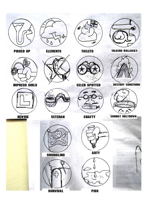 Albino Raven: Badges for Front Magazine Festival Article