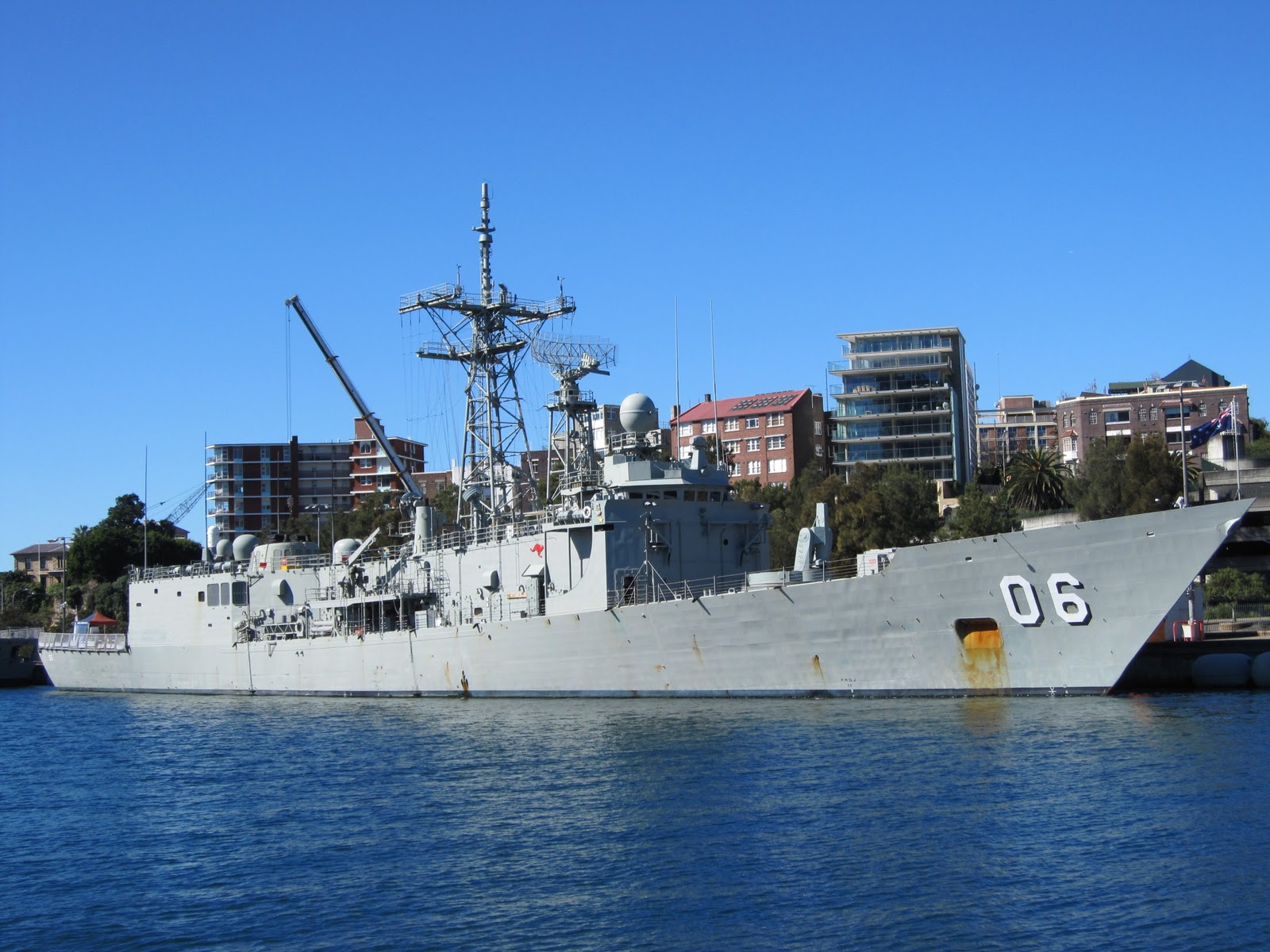 Sydney - City and Suburbs: Potts Point, Woolloomooloo Bay, HMAS Newcastle