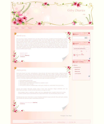Templates Free: Template Girly Diaries