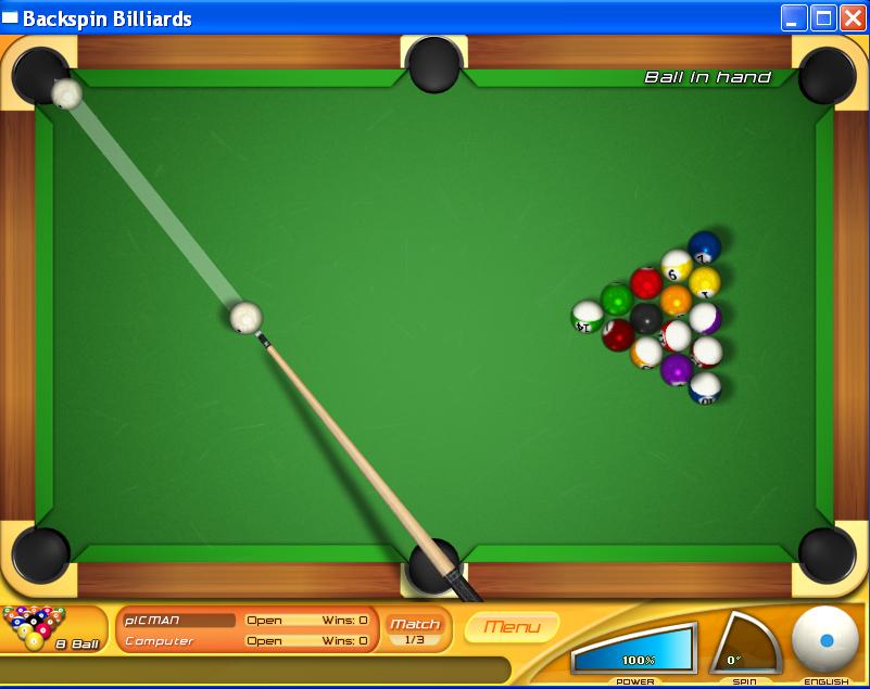 pogramas buenos: juego de villar portable