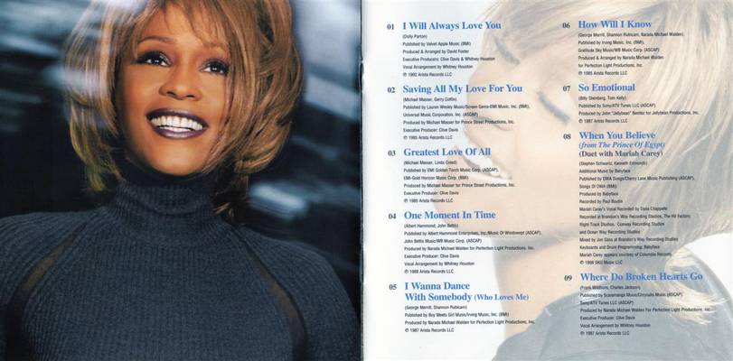 Encarte: Whitney Houston - The Ultimate Collection - Encartes Pop