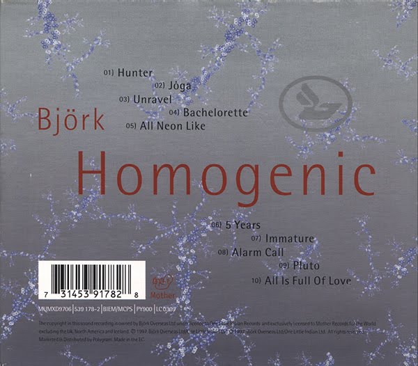 Encarte: Björk - Homogenic - Encartes Pop