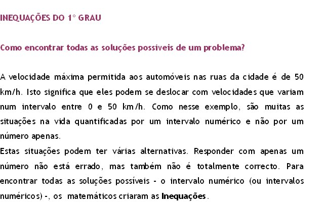 Sempre a MATHEMATICAR...: Inequações do 1º grau