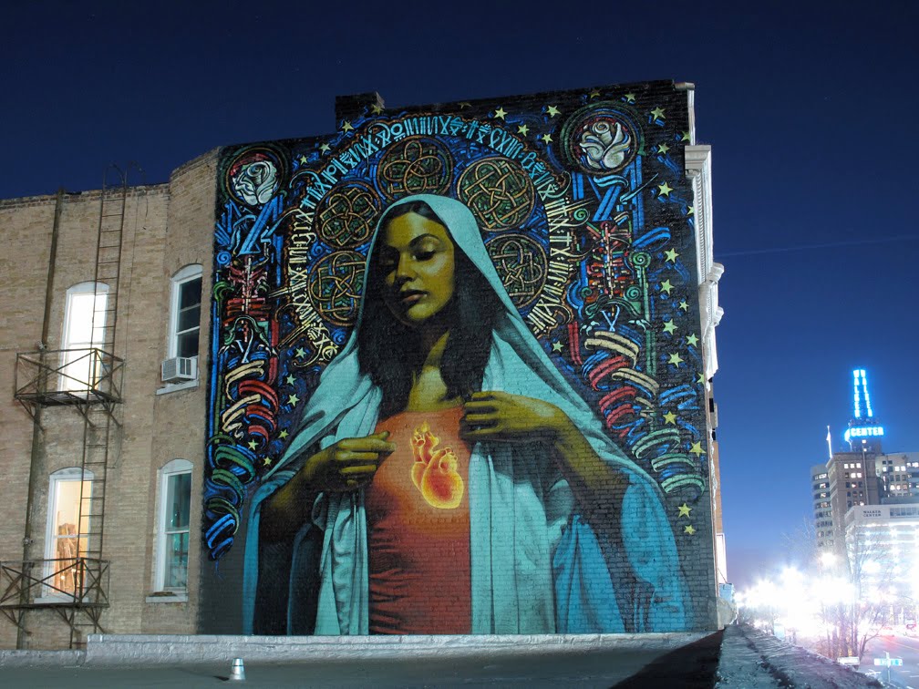 MAC ART: Mac & Retna mural in Salt Lake City - "AVE MARIA"