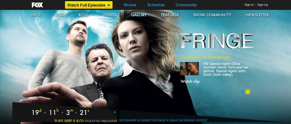 Fox's Official FRINGE Site Gets New Look ~ Fringe Television - Fan Site ...