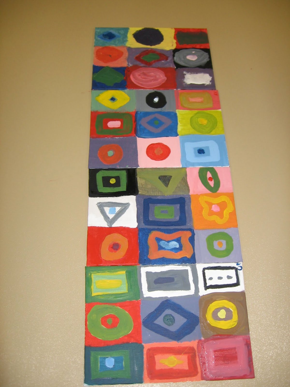 Art Instructor Danica Papali: Kandinsky Square- Color Theory Project