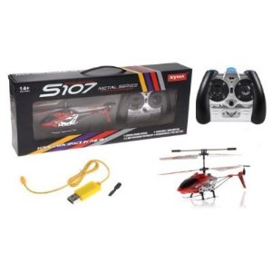 New Syma 3 Channel S107 Mini Indoor Co-Axial Metal Body Frame & Built ...