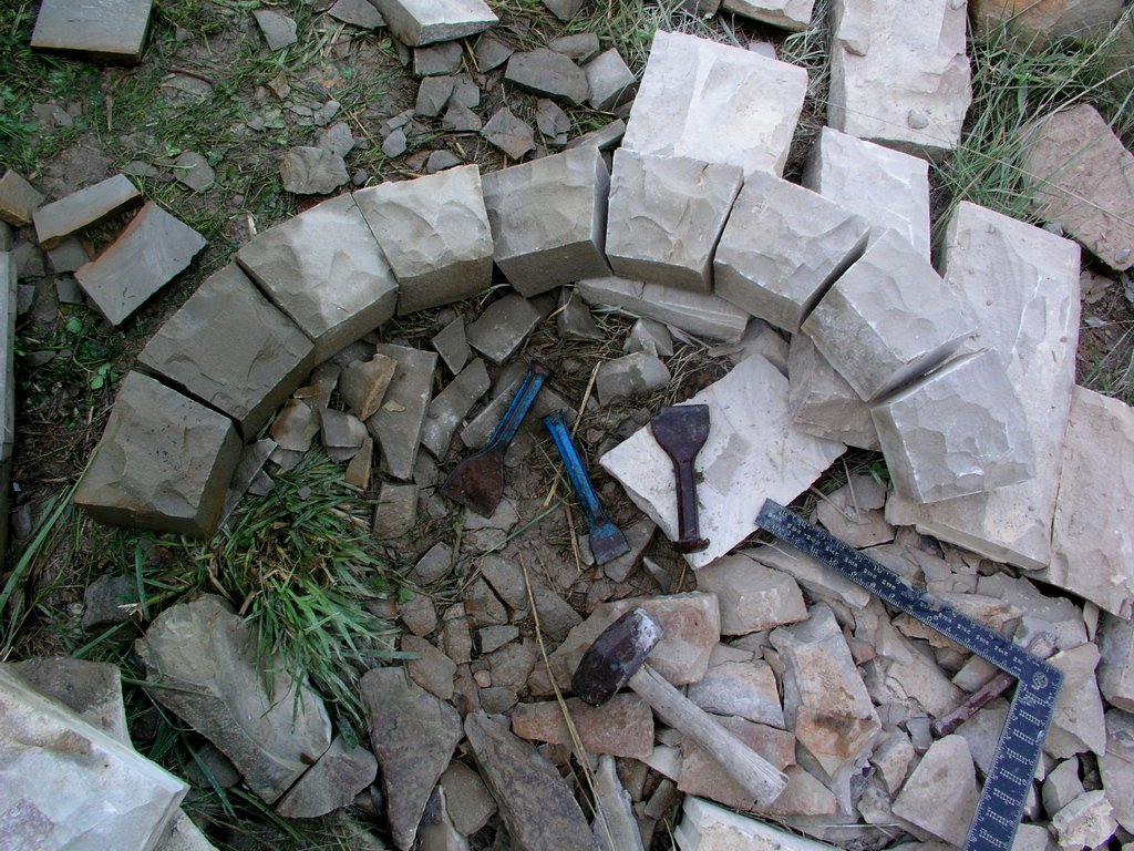 Building a timberframe home from scratch.: making keystones for the ...