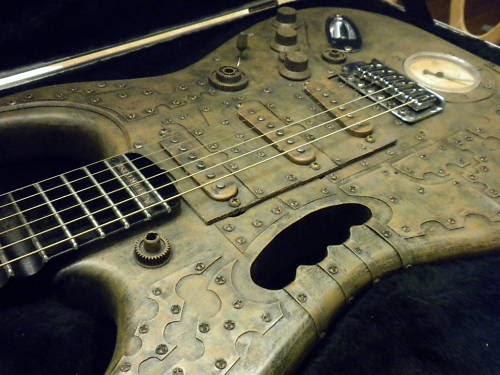 The Guitar Column: Aethertone Steampunk Style Stratocaster on eBay