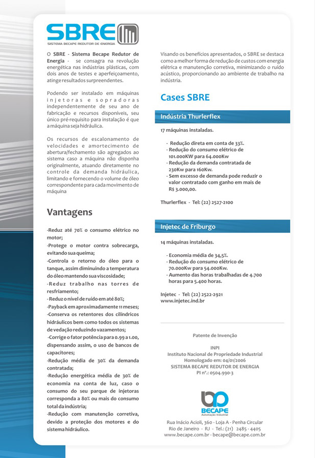 Cadu Design: Becape - Lâmina SBRE - Frente e Verso