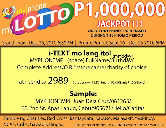 MyPhone Lotto - Win as Much as 1 Million Pesos