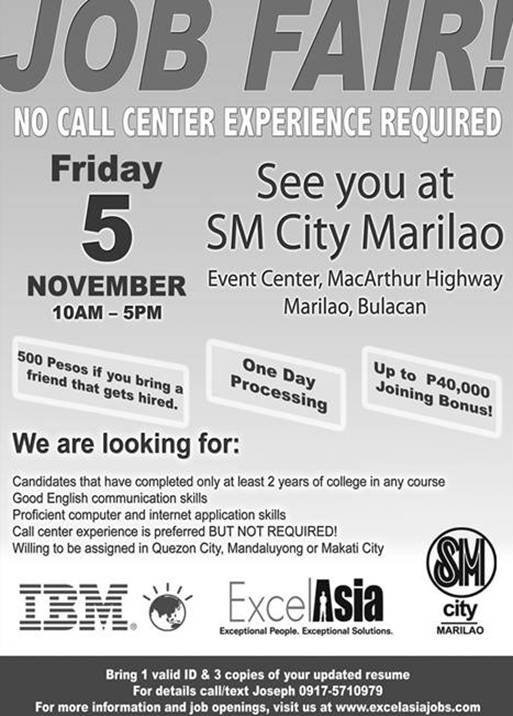 Job Fair Alert at SM City Marilao