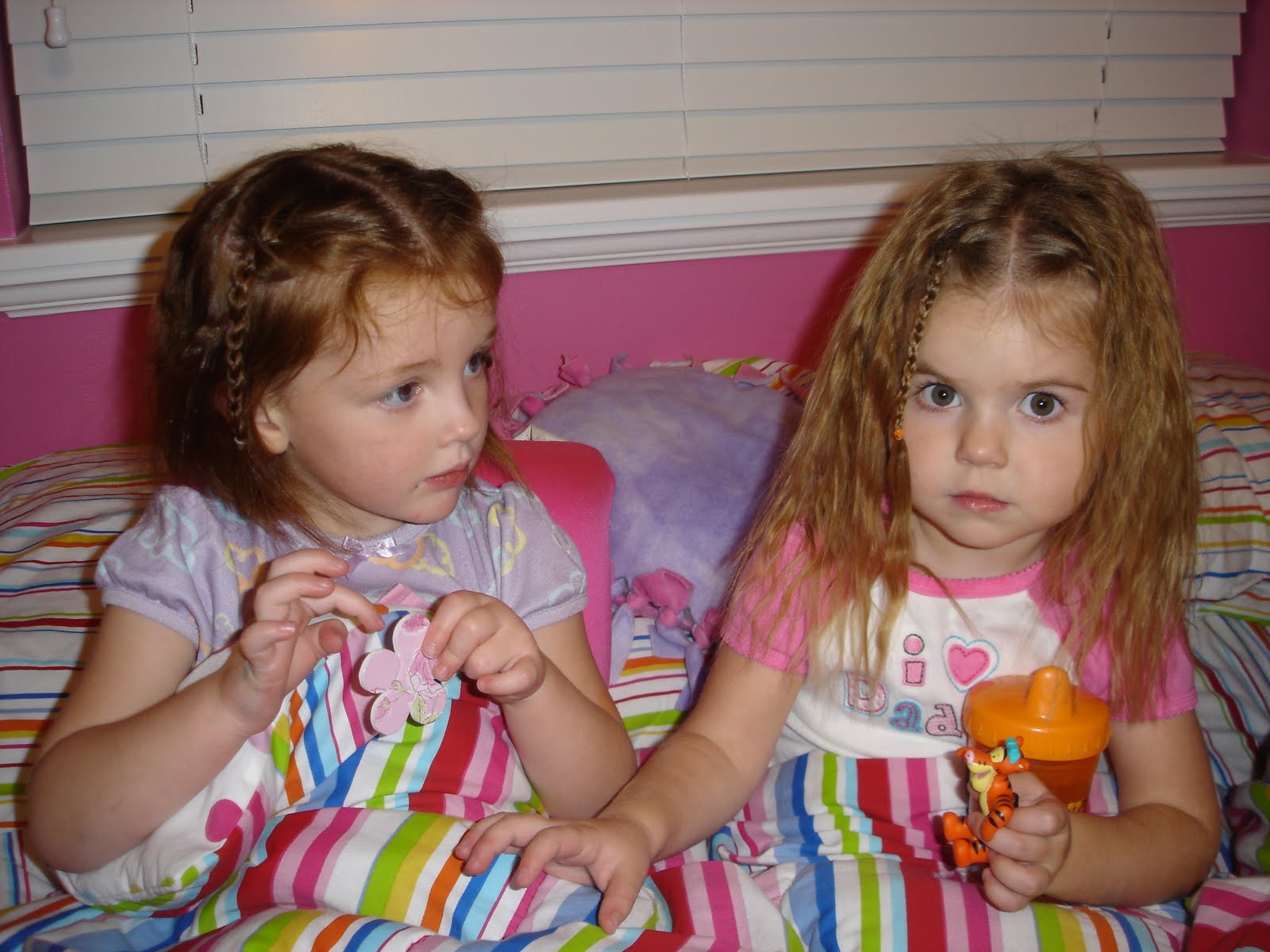 The Milligan Blog: Brielle and Taeya Sleepover... kindof...