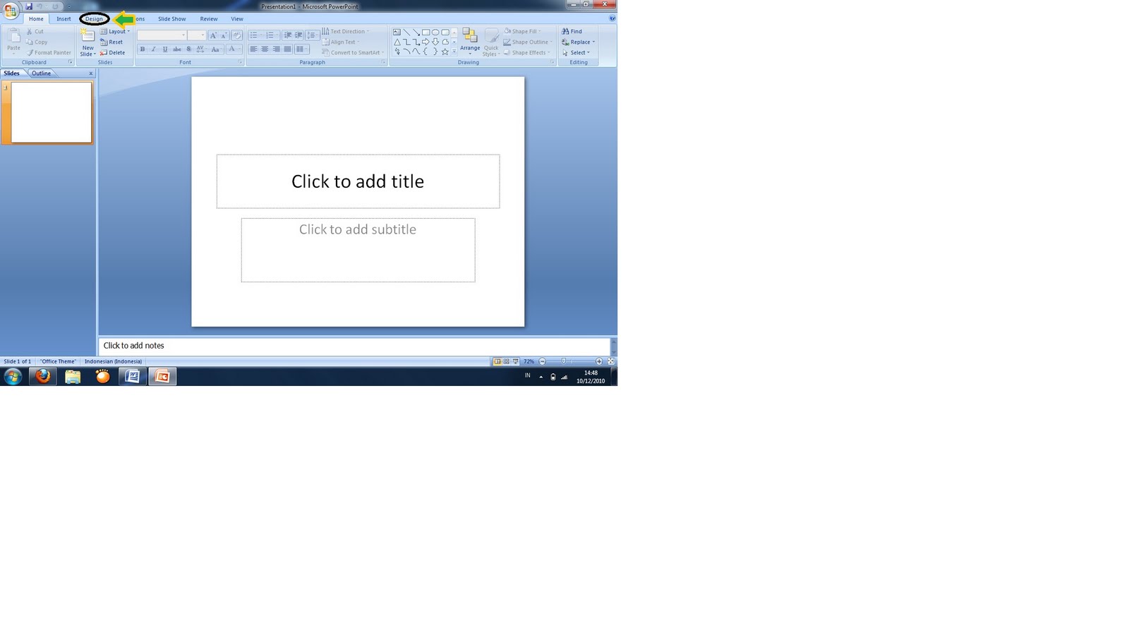 CARA MENGGANTI BACKGROUND SLIDE PRESENTASI MS POWERPOINT 2007 DENGAN ...