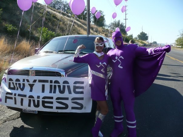 Anytime Fitness Running Man Costume
