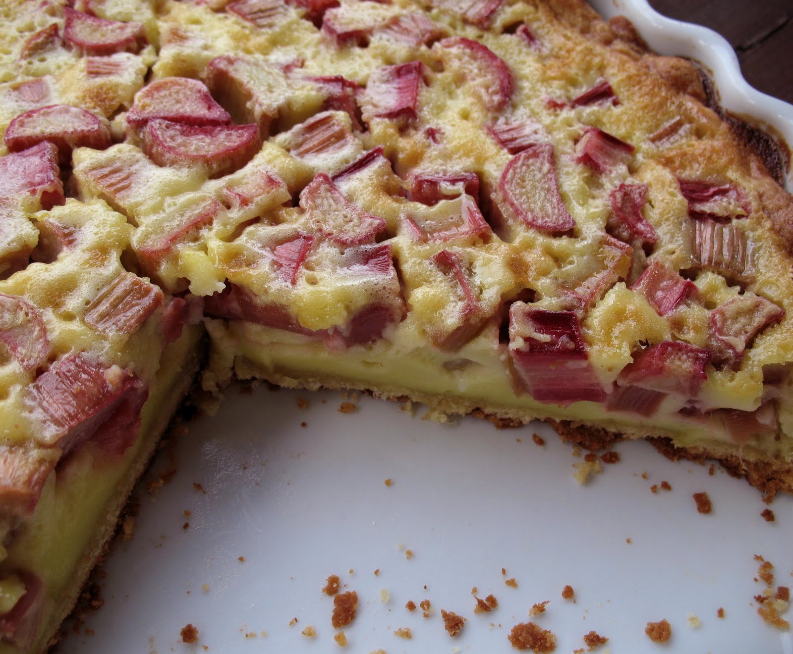 Rhubarb Custard Tart Recipe | mostly foodstuffs