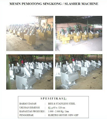 Slasher Machine ( Mesin Pemotong Singkong) Kap 2 Ton/Hour