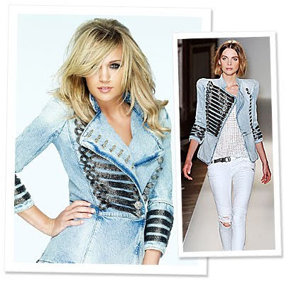 >Balmain Denim Military Jacket | imageandthecity