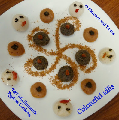 Flavours and Tastes: Colourful Mini Idlis