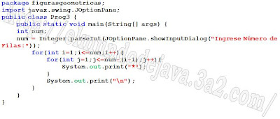 TRIANGULO RECTANGULO DE ASTERISCOS EN JAVA Nº 2 | El Mundo de los Códigos Java