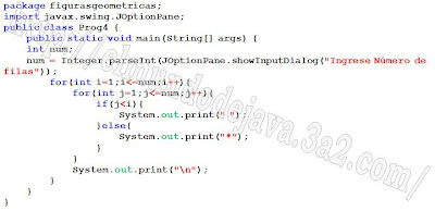 TRIANGULO RECTANGULO DE ASTERISCOS EN JAVA Nº 3 | El Mundo de los Códigos Java