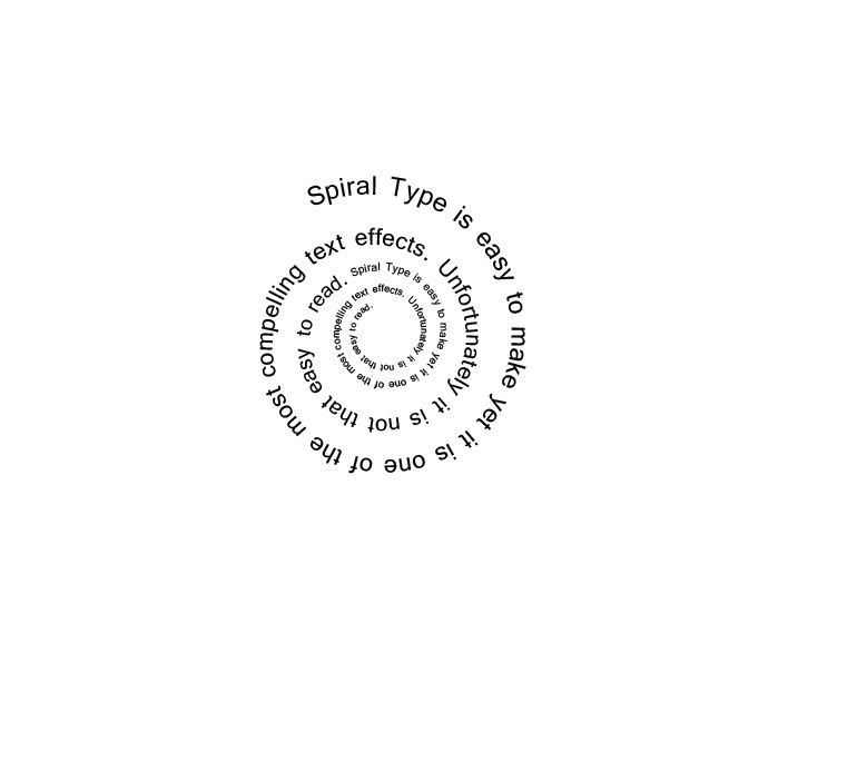 Jon Tyler Schlandt: His Blog: Text Spirals Made With Illustrator