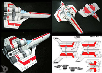 of papercraft x-wing fighter and colonial viper
