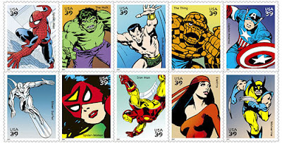 marvel superheroes stamps