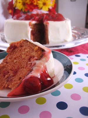 Chef Tess Bakeresse: Sweetheart Cherry Cake with Lemon Rose Buttercream