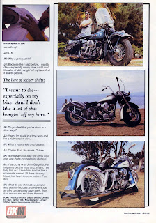 Greasy Kulture: Jason Jessee 'Bikerider' article, Iron Horse Jan '95