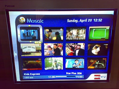Pictures of Big TV's Set Top Box and Interface