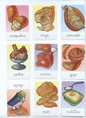 FICHAS DE VOCABULARIO DE LOS ALIMENTOS : FICHAS PARA NIÑOS
