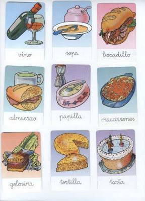 FICHAS DE VOCABULARIO DE LOS ALIMENTOS : FICHAS PARA NIÑOS