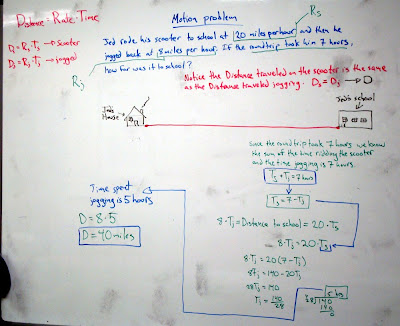 Math Knowledge Now: Motion problem with equal Distance